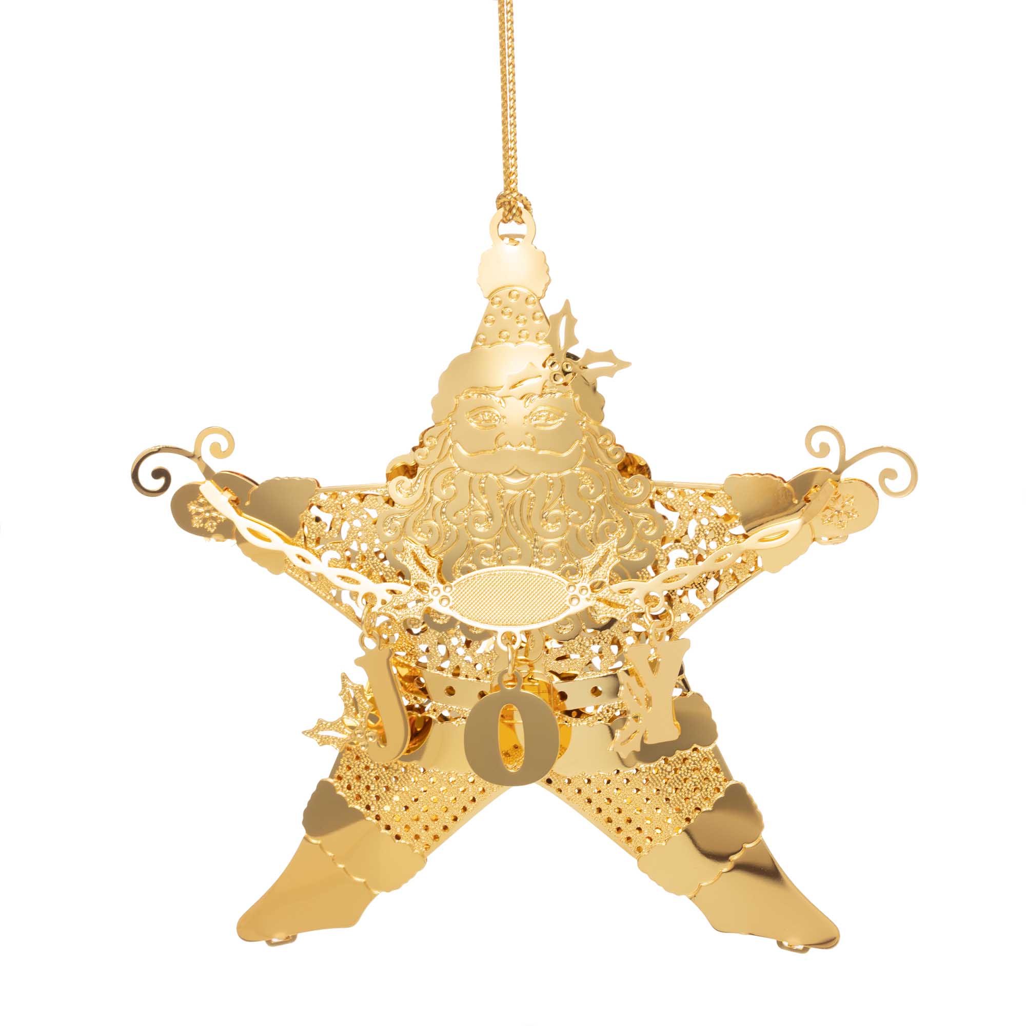 Christmas Decoration - Gold Santa Star