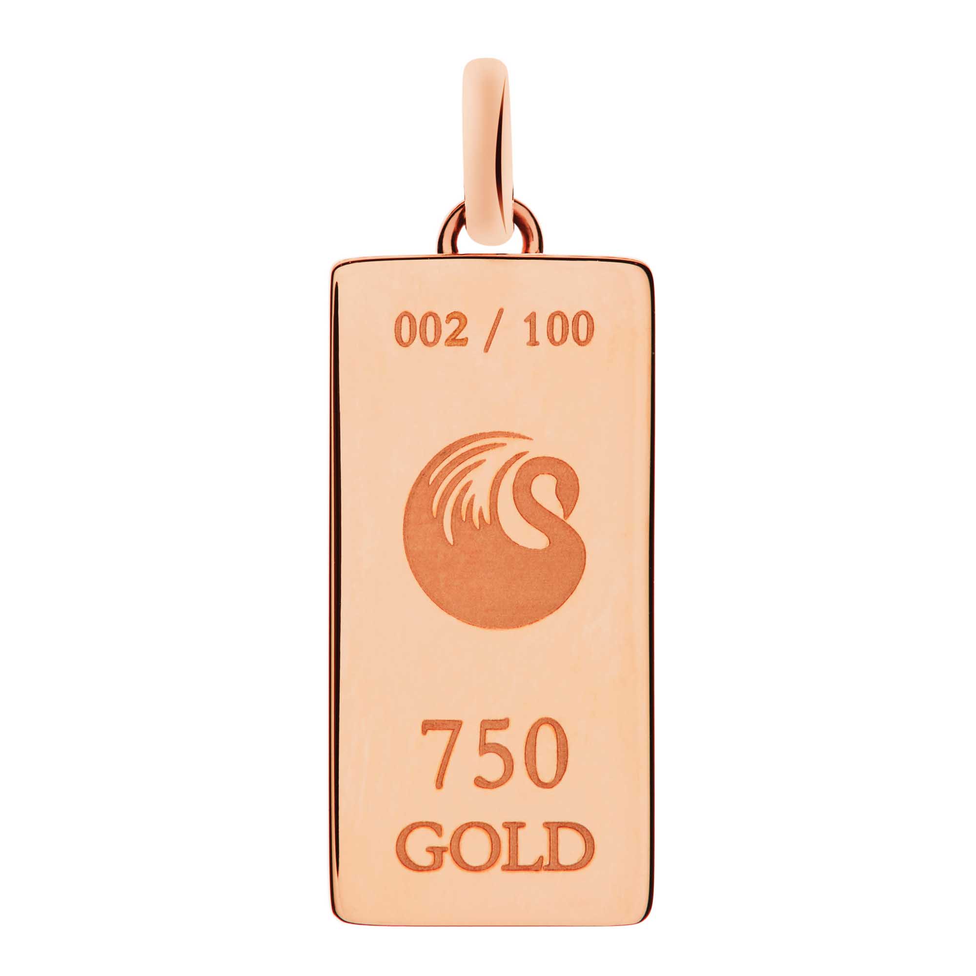 Nature's Treasures Rose Gold and Pink Diamond Bar Pendant