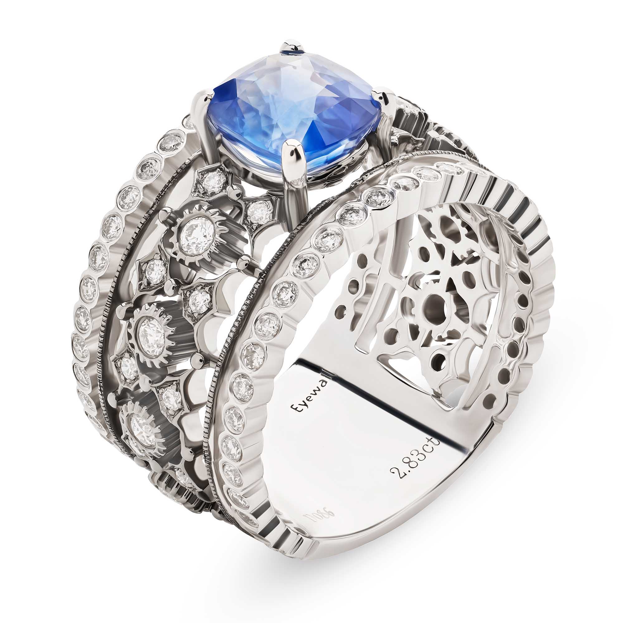 Marjorie Sapphire and Diamond Ring