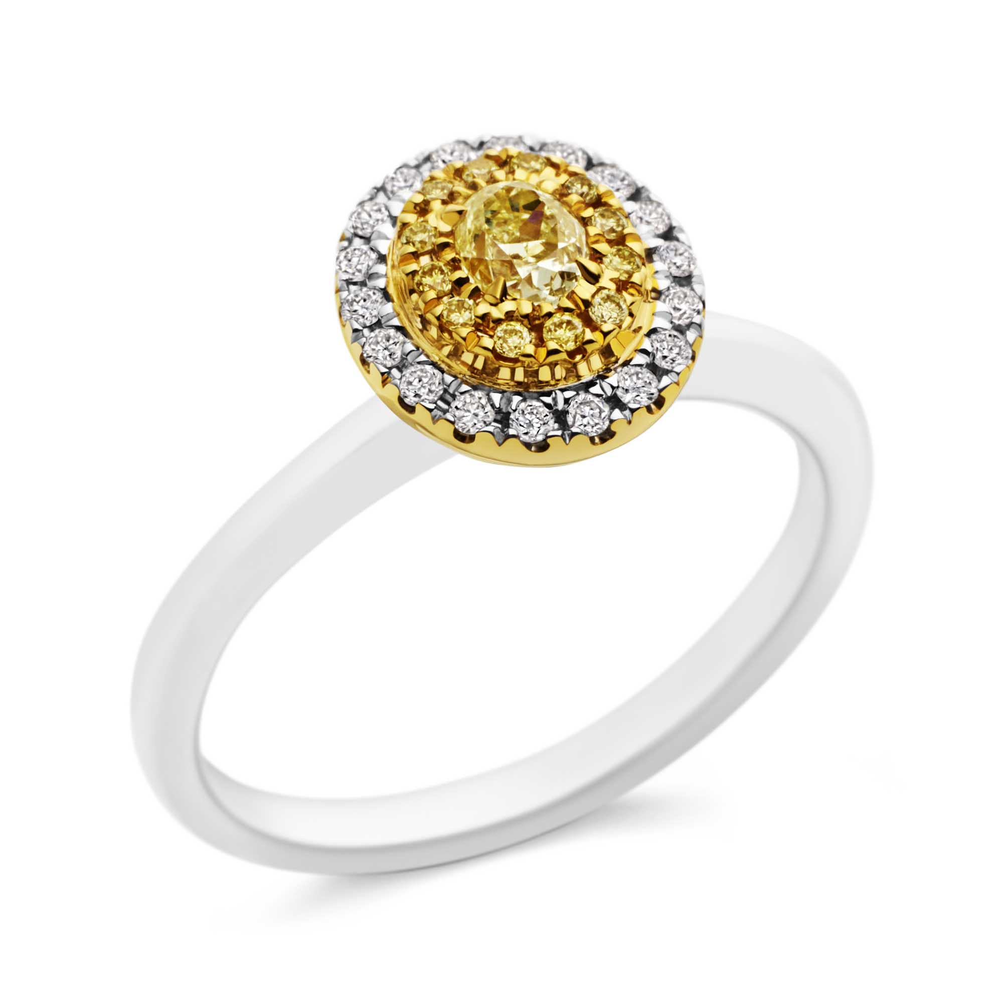 Yellow Circular Diamond Ring | Perth Mint Jewellery Store